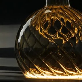 SEGULA LED Globe 150 Floating Twisted Smokey šedá / LED žárovka / E27