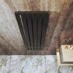 Gamma Vertical, topné těleso 450x1400 mm, 687 W, černá matná, GMA-VERT-14045-BK