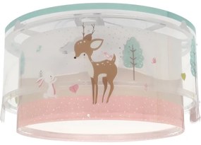 Dalber 61276 - Dětské stropní svítidlo LOVING DEER 2xE27/15W/230V
