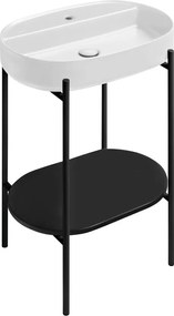 Sapho Sapho, PUNO podstavec s umyvadlem 600x860x396mm, černá