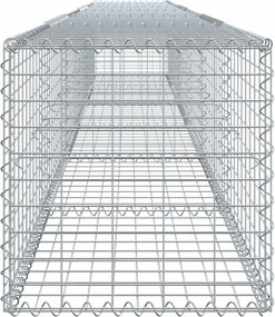 Gabionový koš s víkem 600 x 50 x 50 cm pozinkované železo 3295137