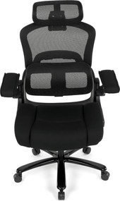 Ergonomická kancelářská židle AIR - černá síťovina / látka