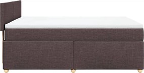Box spring postel s matrací tmavě hnědá 140x200 cm textil 3286699