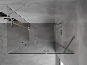 Mexen Mist-H Duo, 2-křídlý ​​výklopný sprchový kout 105 x 120 cm, čiré sklo, chromový profil, 8A5-105L-120P-01-00