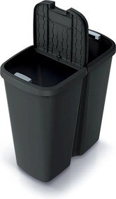 Odpadkový koš COMPACTO DUA 45 L černý
