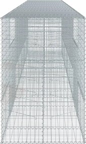 Gabionový koš s víkem 700 x 100 x 150 cm pozinkované železo 3295219