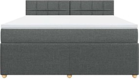 Box spring postel s matrací tmavě šedá 180x200 cm textil 3287536