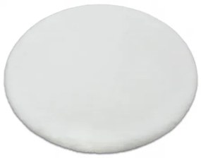 Dywany Luszczow Kusový koberec kulatý BUNNY bílá, imitace králíčí kožešiny Rozměr koberce: 100 cm KRUH