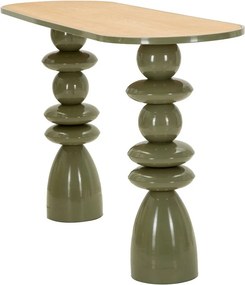 Zelený kovový konzolový stolek 45x150 cm Metal Console – Mauro Ferretti