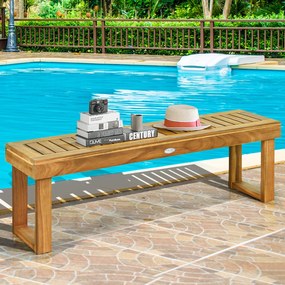 Costway Lavice zahradní nábytek z masivu dřevěná nosnost do 360 kg teak