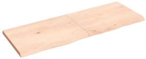 Nástěnná police 140x50x(2-4) cm neošetřené masivní dubové dřevo - Default Title