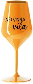 (NE)VINNÁ VÍLA - oranžová nerozbitná sklenice na víno 470 ml