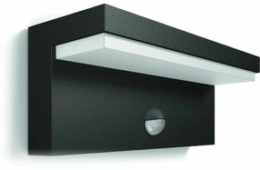 Philips Bustan UltraEfficient venkovní nástěnné svítidlo se senzorem LED 3,8W 4000K, antracitová