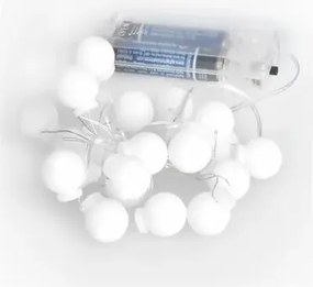 Solight 1V273 LED vánoční řetěz barevné koule / 20x LED / 2x AA / 2m