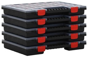 Organizéry na součástky 5 ks 40 x 30 x 5 cm polypropylen 152095