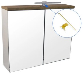 Comodo Zrcadlová skříňka Orion W 80 ZS LED-G s osvětlením Any LED 30 G, zlatá