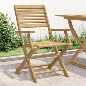 Skládací Zahradní Židle 4 Ks 54,5X61,5X86,5 Cm Masivní Akácie - Bez područek / 2