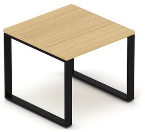 NABYTEK-DESIGNOVY.CZ - DESK0860WO - Konferenční stůl EPIC, 80/120cm, ocelová podnož O, dub/černá