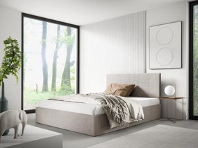 Eka Čalouněná postel SMART 160x200 cm Barva látky Trinity: (2315) Tmavá šedá, Úložný prostor: Bez úložného prostoru