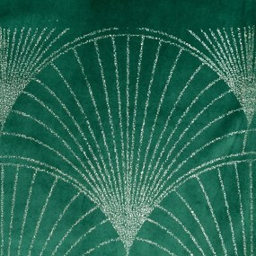 Sametový středový ubrus s lesklým zeleným potiskem Šířka: 35 cm | Délka: 180 cm