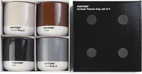 Termohrnek pantone hrnek cortado set - světle, tmavě šedá, hnědá, černá