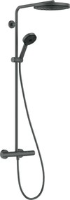 Hansgrohe Pulsify S Puro - Sprchový set s termostatem, průměr 26 cm, 3 proudy, EcoSmart, kartáčovaný černý chrom 24237340