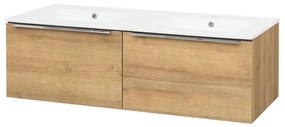 Mereo Mereo, Mailo, koupelnová skříňka s keramickým umyvadlem 121 cm, chrom madlo, CN528