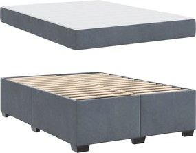 Rám postele s matrací Tmavě šedá 140 x 200 cm textil 3399291