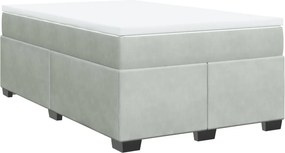 Box spring postel s matrací světle šedá 120x190 cm samet 3285269