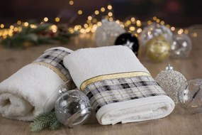 Bavlněný vánoční ručník bílý s žakárovým okrajem Šírka: 50 cm | Dĺžka: 90 cm