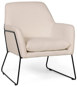 Krémové designové křeslo MILAN