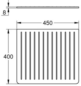 GROHE 40871K00 - Odkapávací deska 450 x 400 mm keramika/černá