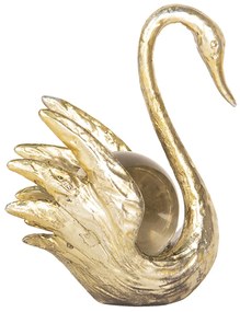 Dekorační socha Zlatá labuť - 10*7*13 cm