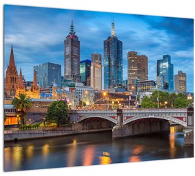 Skleněný obraz města Melbourne (70x50 cm)