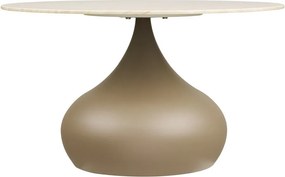 Khaki kulatý konferenční stolek se skleněnou deskou ø 70 cm Pienza – House Nordic