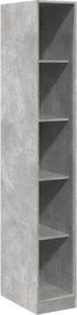 Šatní skříň betonově šedá 30 x 50 x 200 cm kompozitní dřevo 3307705