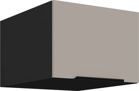 ARIA cb | horní skříňka 50 NAGU-36 1F výklopná | 50 cm | HLUBOKÁ | ANTI FINGERPRINT povrch | černá/béžová