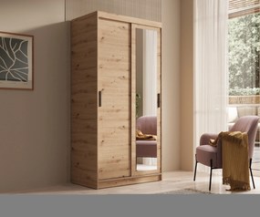 ADRK Furniture Šatní skříň s zrcadlem Hailey 100 SW-HAI-100-A