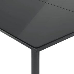 3dílný bistro set s poduškami černý polyratan 3212082