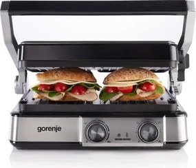 Gorenje GCG2000MT černá / Elektrický gril / 2000 W / pevné desky