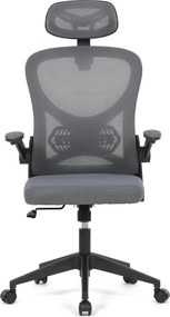 Ergonomická kancelářská židle ALEXANDRE - šedá síťovina