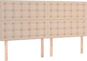 Box spring postel s matrací cappuccino 160x200 cm umělá kůže 3137676
