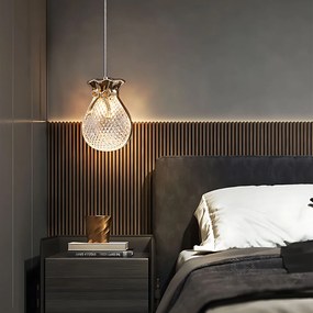 Toolight Závěsné skleněné LED osvětlení D19 LHJ107-1CP růžová zlatá