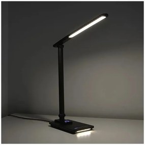 LED Stmívatelná stolní lampa s USB LED/9W/230V 3000K/4000K/5500K černá