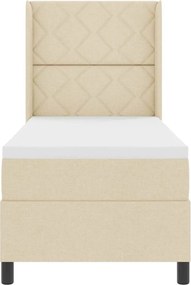 Postel s boxspringem s polštářem Krémová 200 x 80 cm textil 3341677
