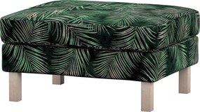 Potah na podnožku IKEA Karlstad barva zelená látka sametová, vzorované