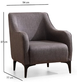 Designové křeslo Beasley tmavě šedé