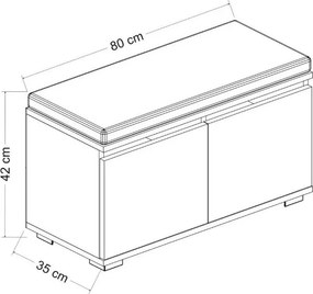 Botník Drago Walnut and Black