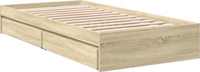 Rám postele se zásuvkami dub sonoma 90x190 cm kompozitní dřevo 3280708