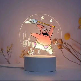 Stolní LED lampa s motivem "Spongebob" - 8 variant obrázků Varianta: 3 Patrik